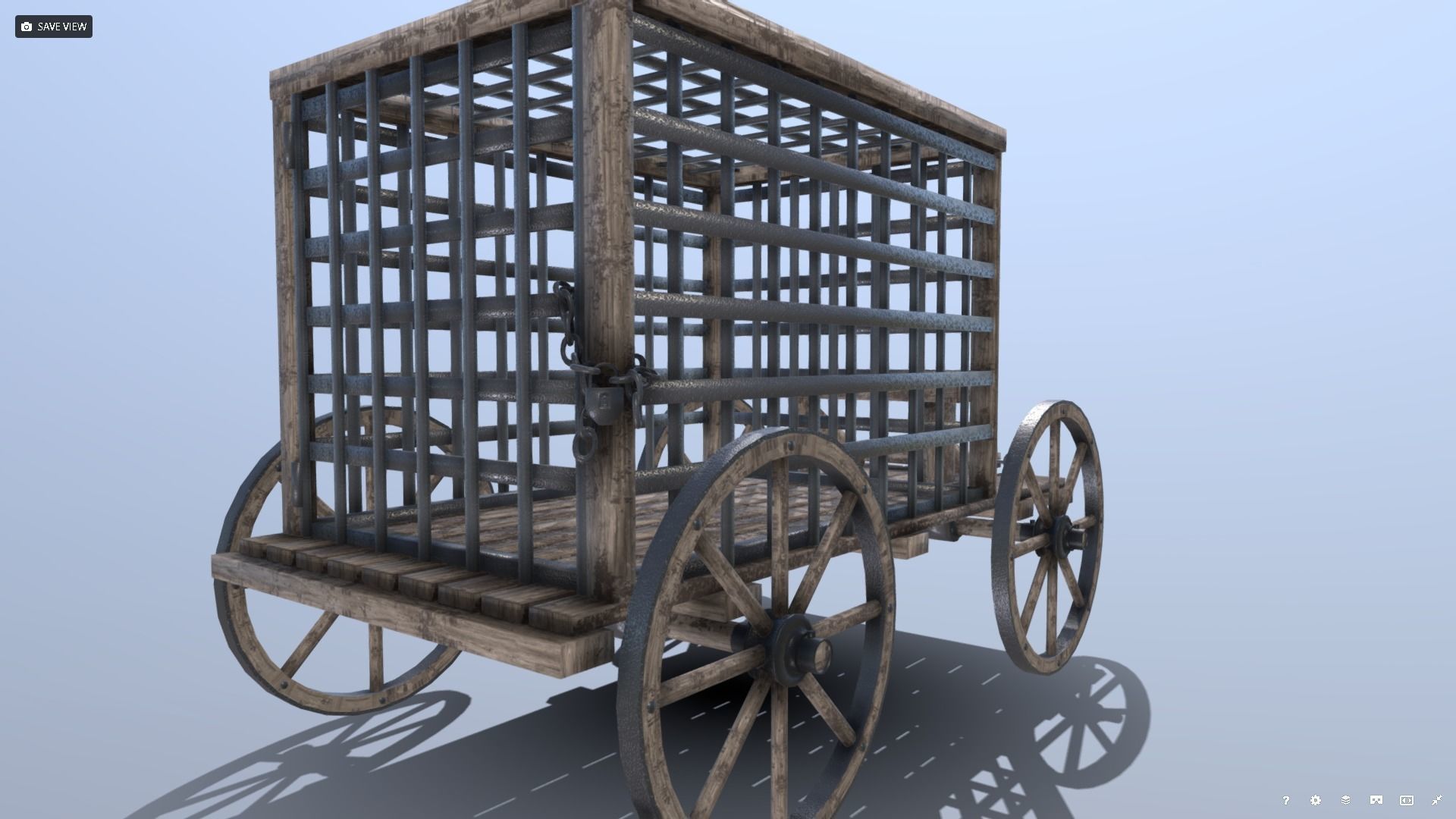 3D model Medieval Prison Cart Prop VR / AR / low-poly | CGTrader