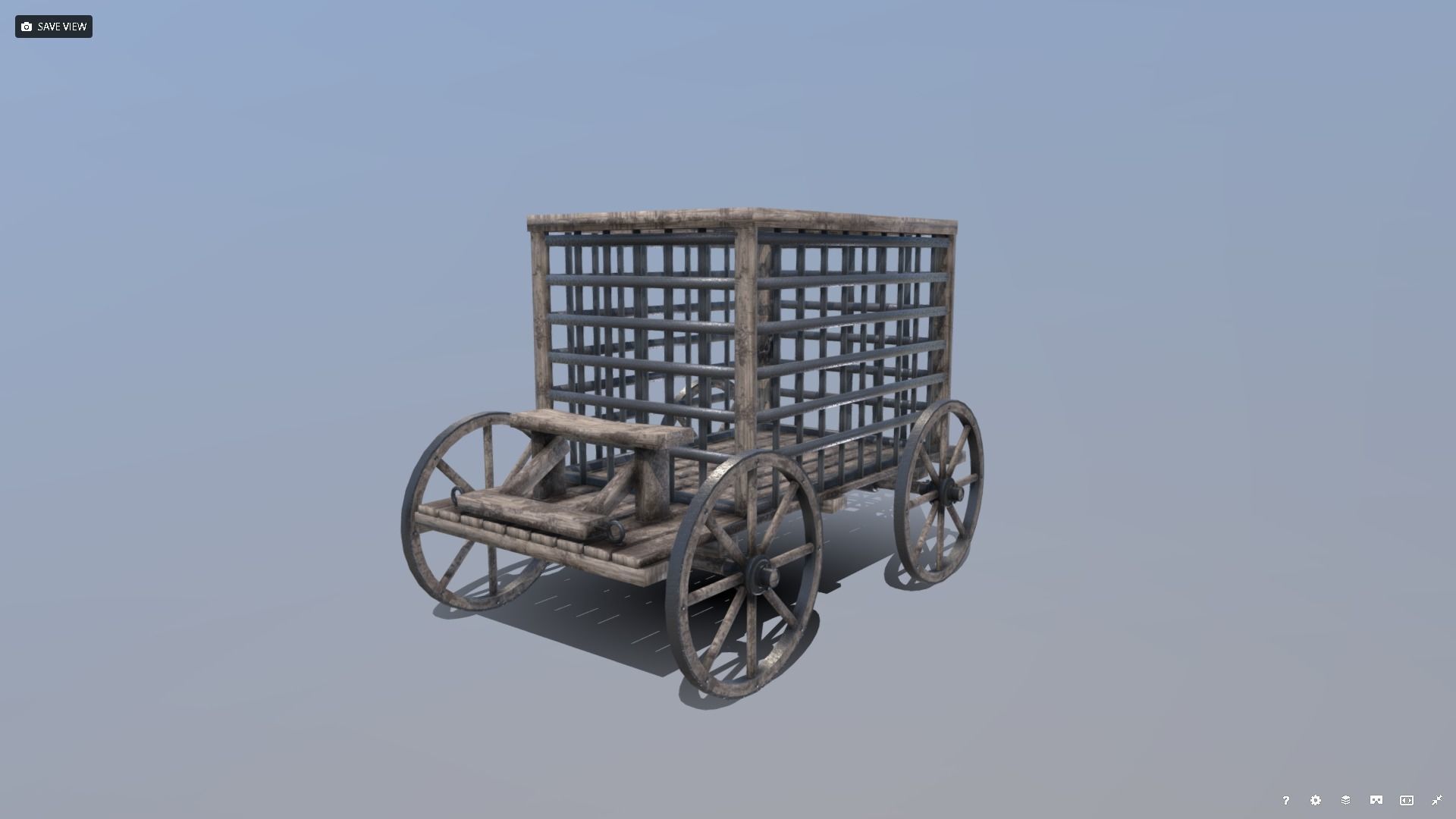 3D model Medieval Prison Cart Prop VR / AR / low-poly | CGTrader