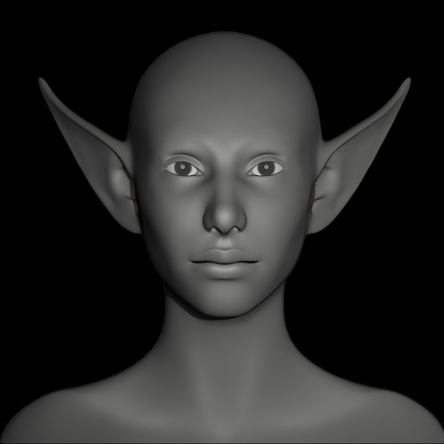 3D model Base elf head with topology VR / AR / low-poly | CGTrader