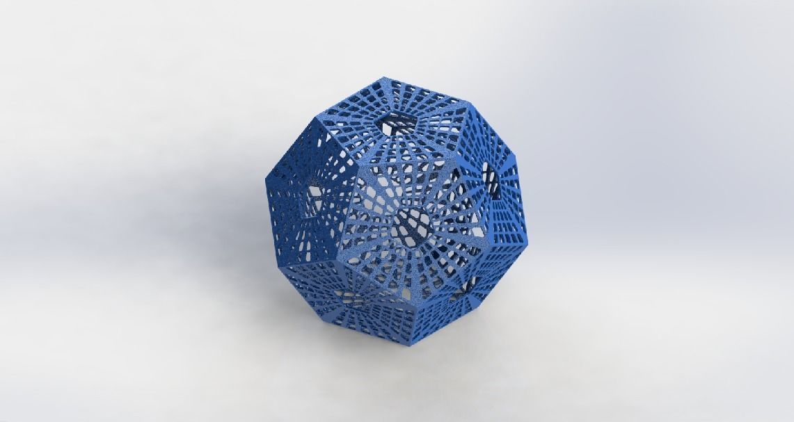 Scifi Dodecahedron 3D model 3D printable | CGTrader