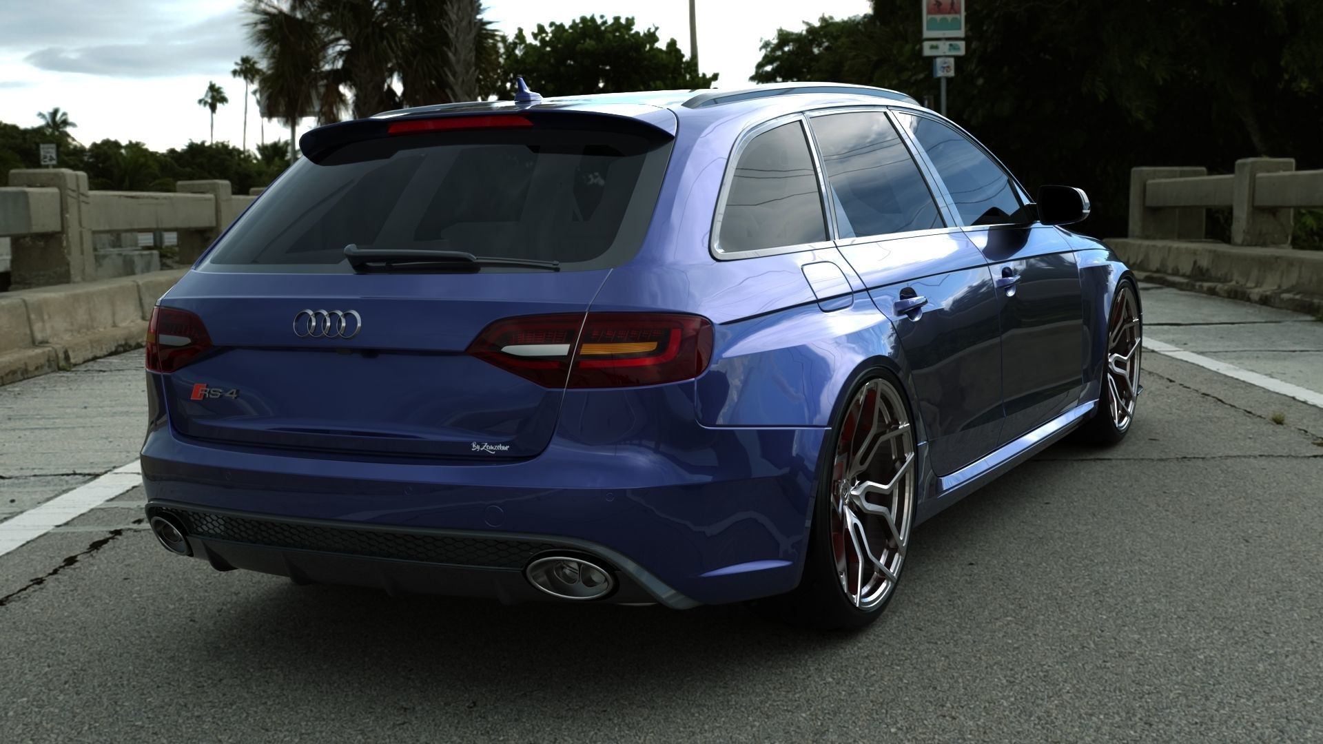 3D model Audi RS4 Avant 2013 3D model Modified VR / AR / low-poly ...