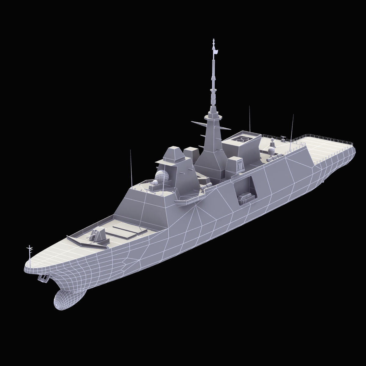 FREMM Aquitaine Frigate 3D model | CGTrader