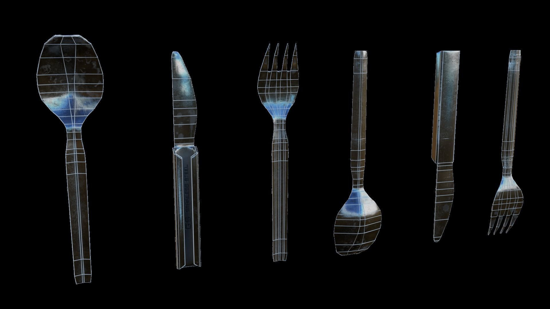 3D model Military Eating Utensils VR / AR / low-poly | CGTrader