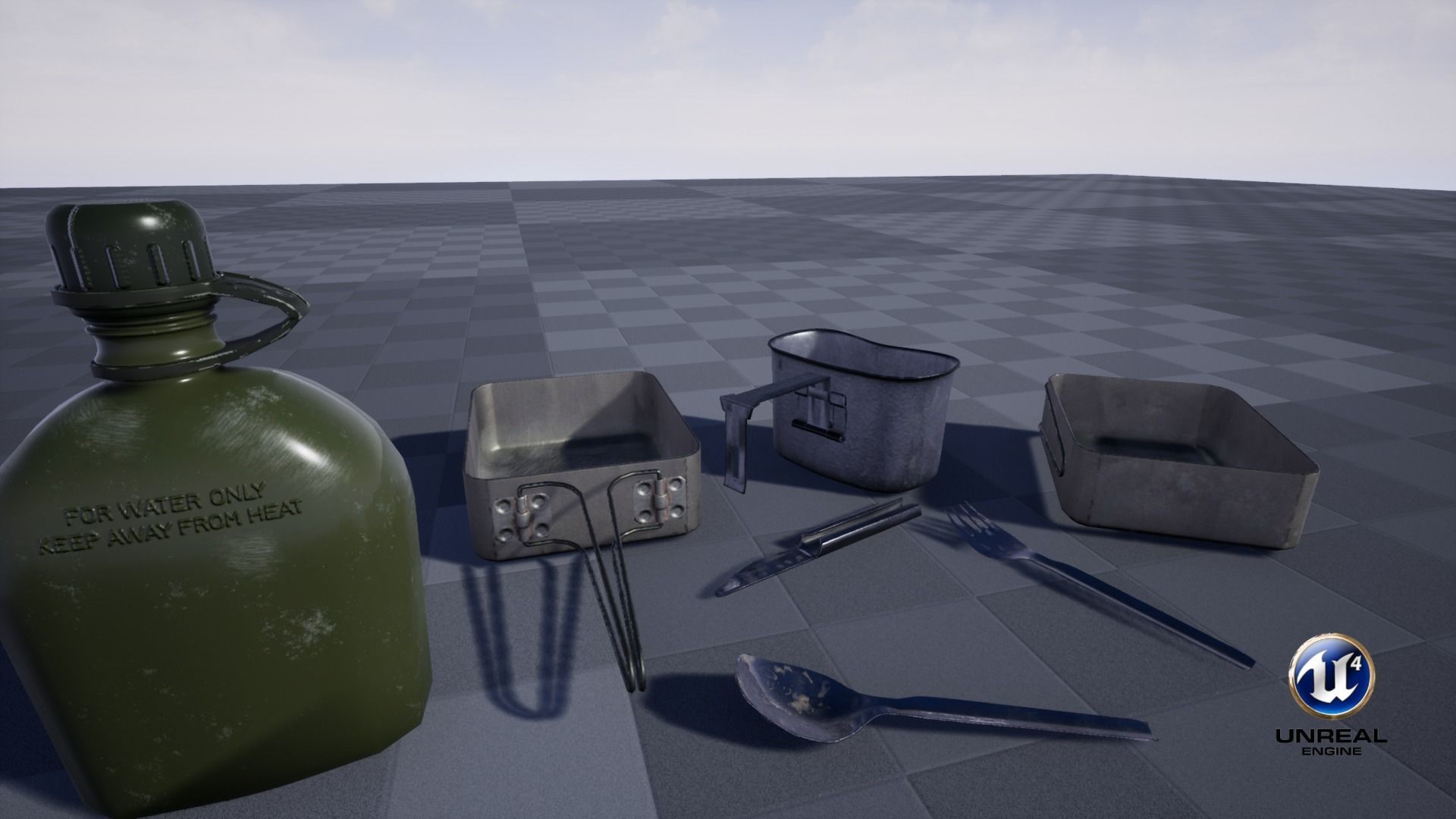 3D model Military Eating Utensils VR / AR / low-poly | CGTrader