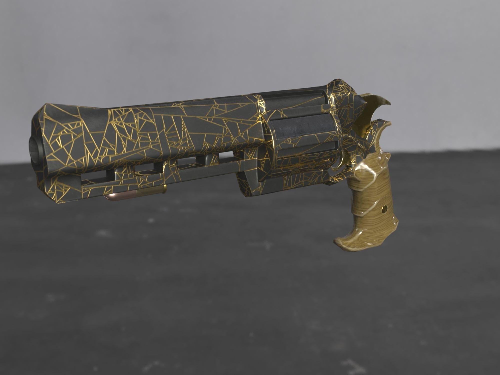 3D model Skull Buster Revolver Handgun VR / AR / low-poly | CGTrader