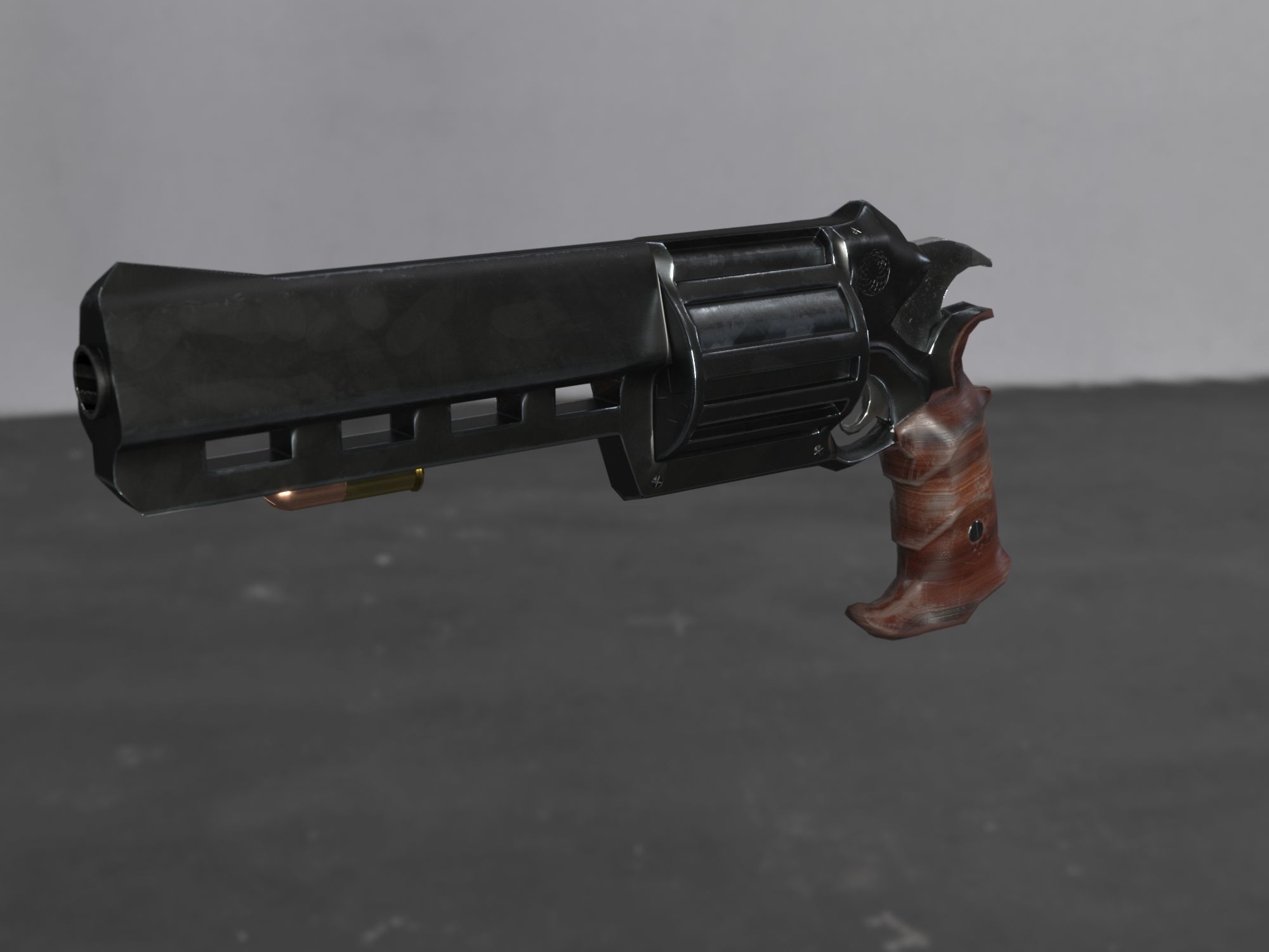 3D model Skull Buster Revolver Handgun VR / AR / low-poly | CGTrader