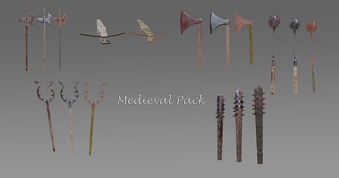 3D model Medieval Pack Game Ready VR / AR / low-poly | CGTrader