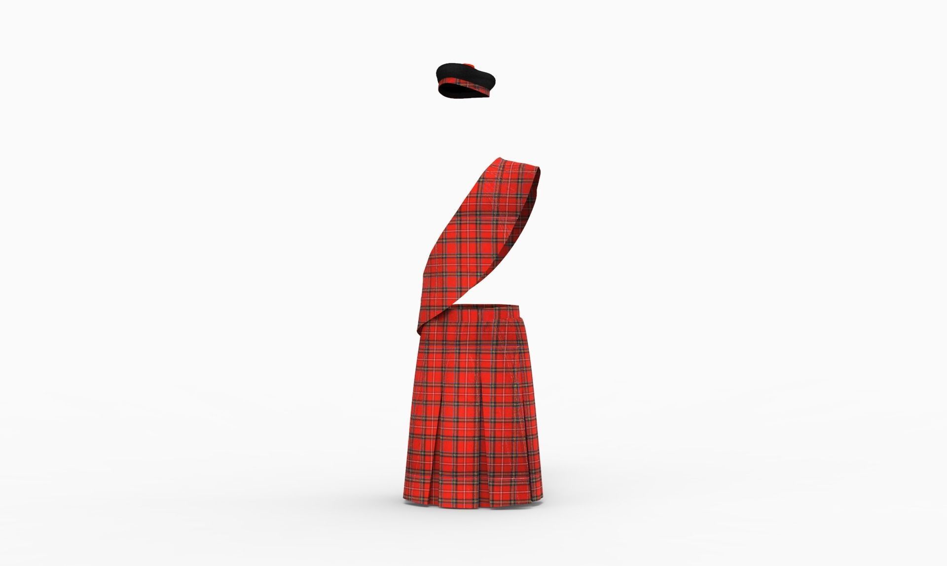 Scottish traditional Kilt Marvelous Designer 3D model | CGTrader