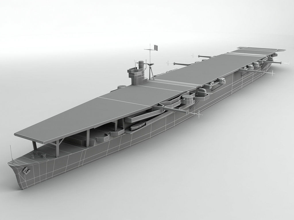 3D model Soryu Aircraft Carrier Ship WWII VR / AR / low-poly | CGTrader