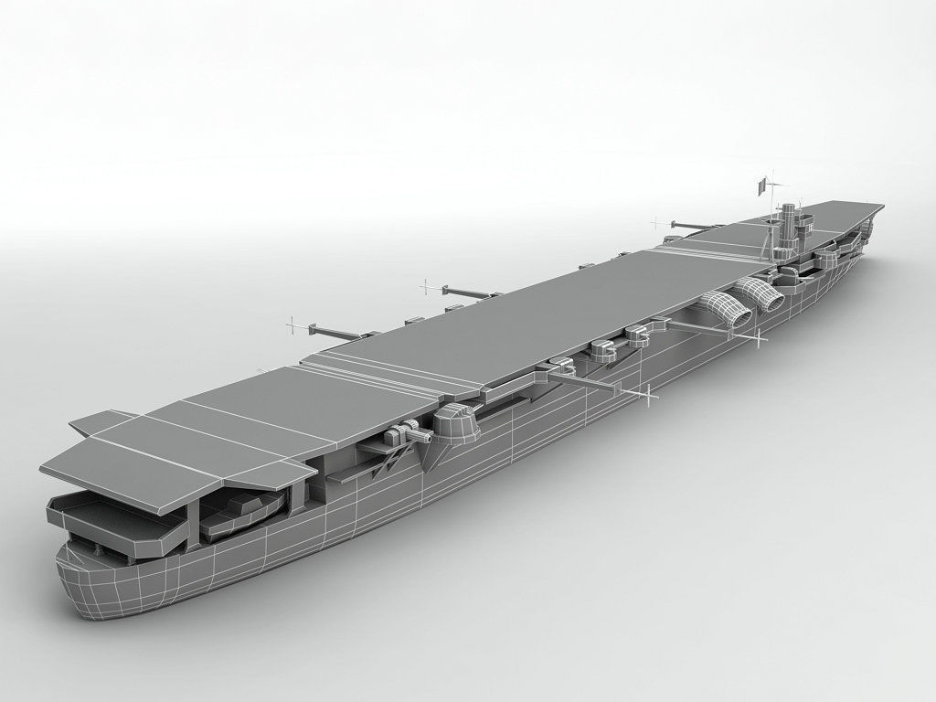 3D model Soryu Aircraft Carrier Ship WWII VR / AR / low-poly | CGTrader