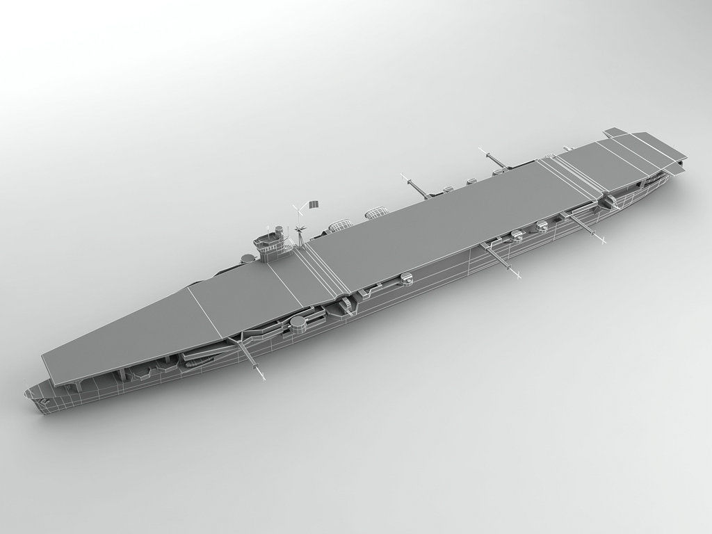 3D model Soryu Aircraft Carrier Ship WWII VR / AR / low-poly | CGTrader