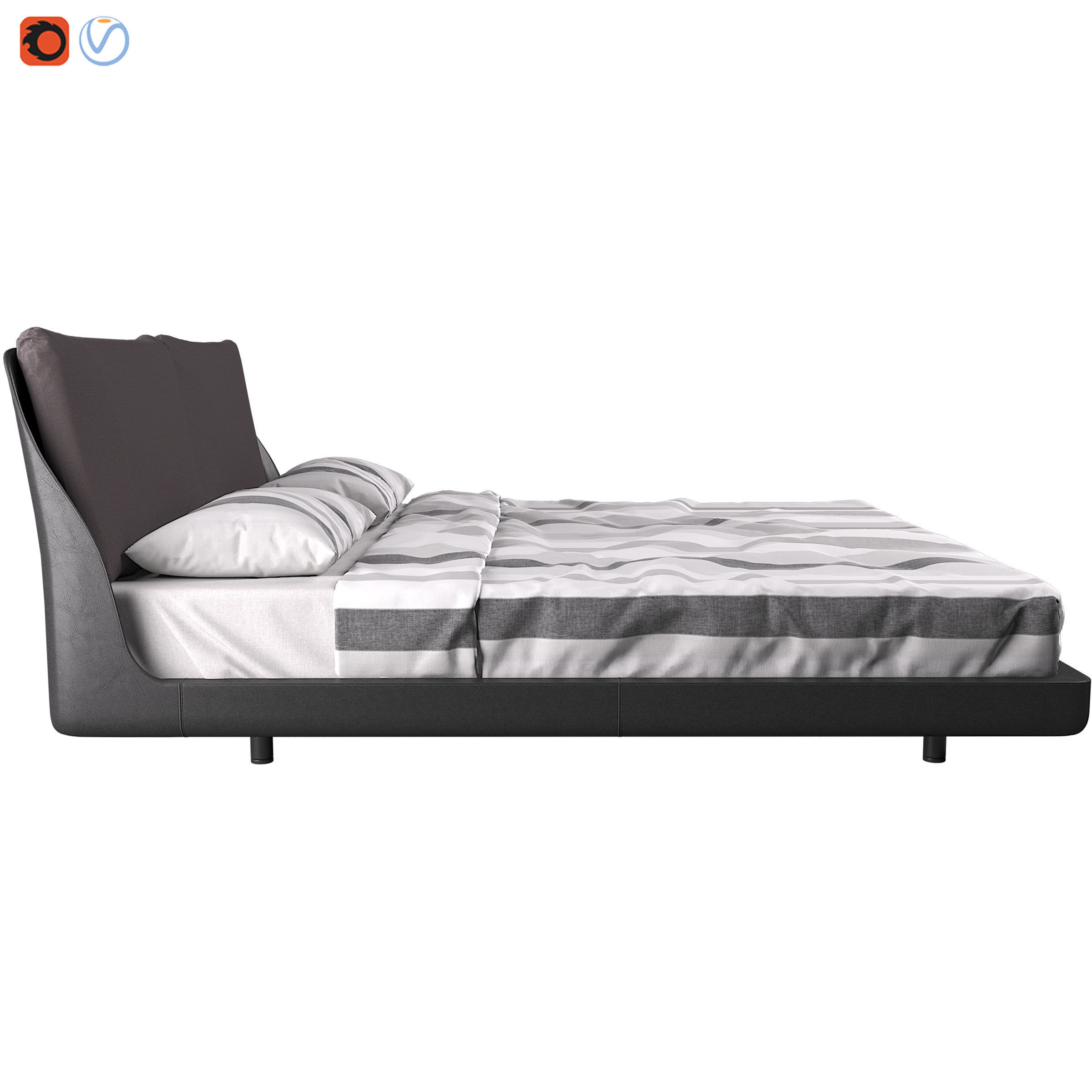Makura bed By Piero Lissoni 3D model | CGTrader