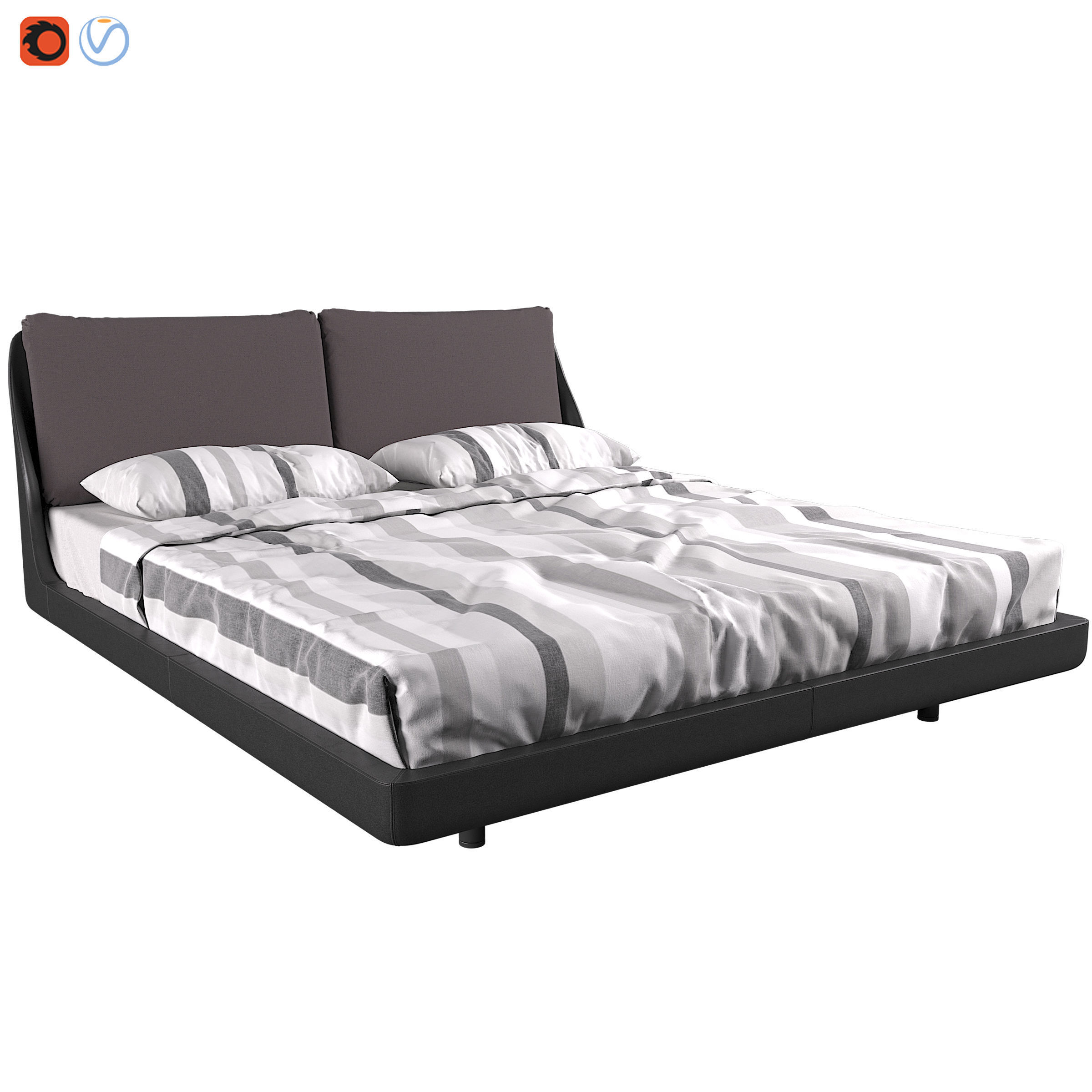 Makura bed By Piero Lissoni 3D model | CGTrader