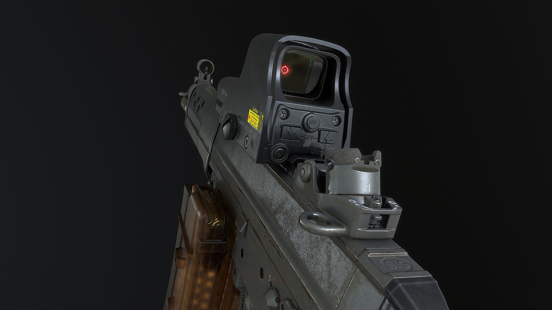 3D model Sig sg 552 commando - Eotech 552 Holographic Weapon Sights VR ...