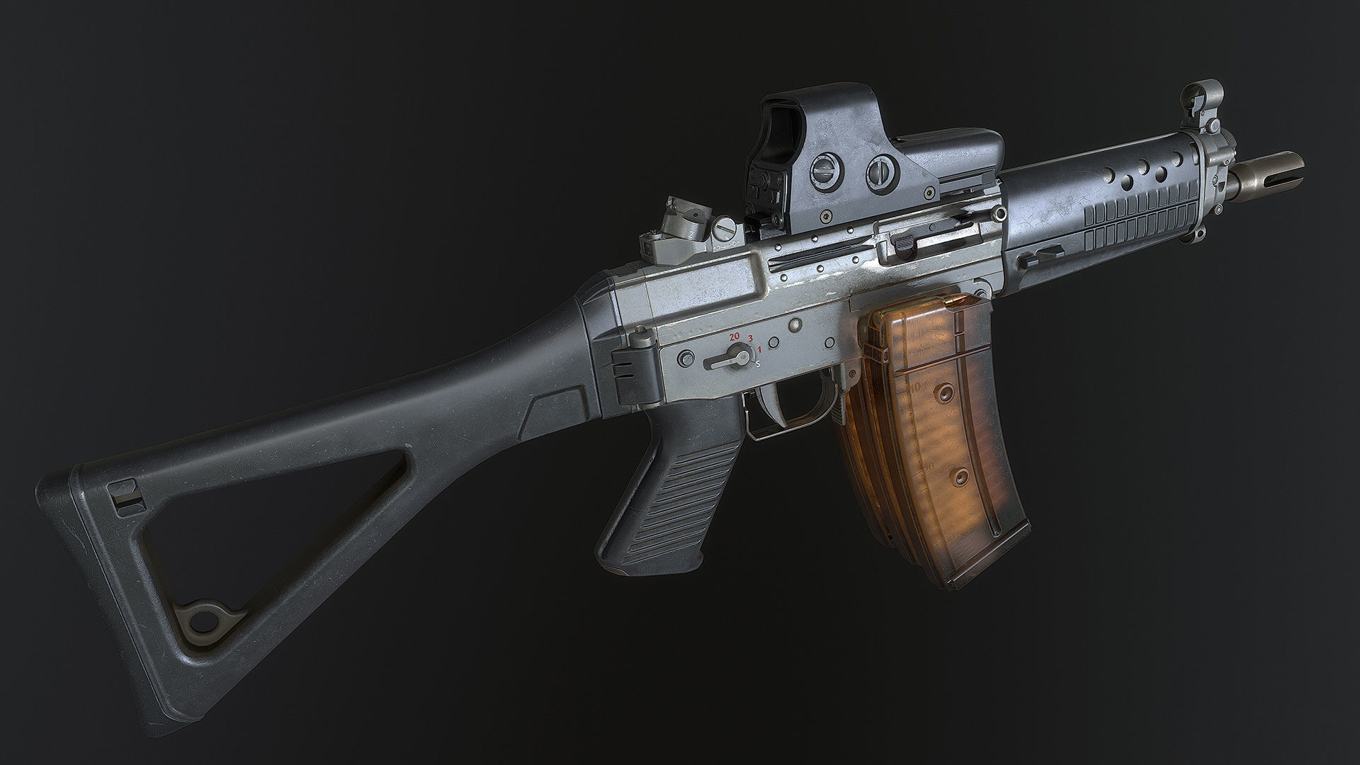 3D model Sig sg 552 commando - Eotech 552 Holographic Weapon Sights VR ...