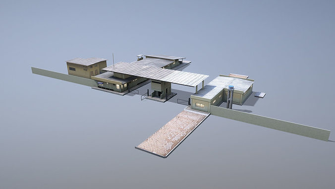3D model MilitaryBase PortoVelho RoadBlock VR / AR / low-poly | CGTrader