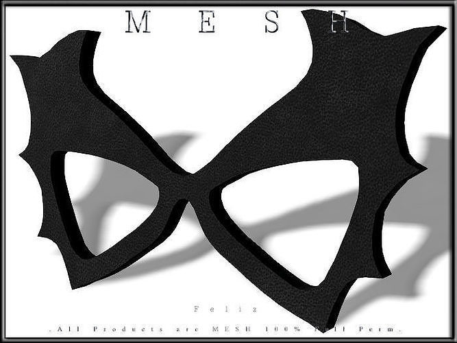3D model Bat Mask - Flat VR / AR / low-poly | CGTrader