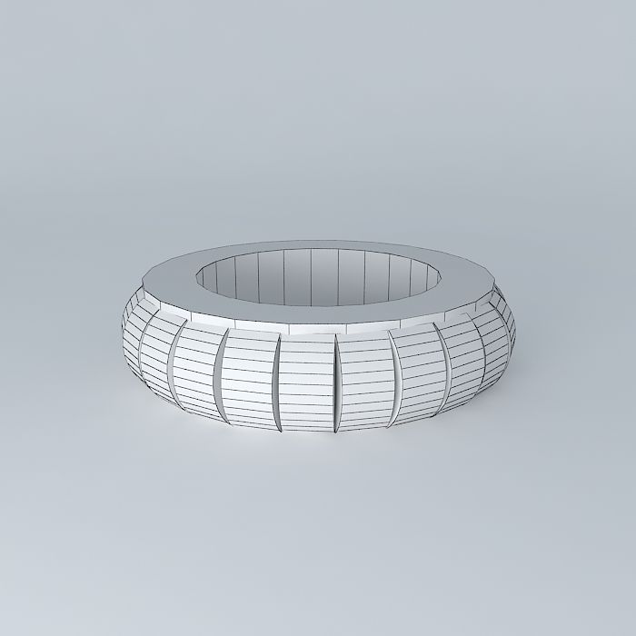 Circular bar counter free 3D model | CGTrader