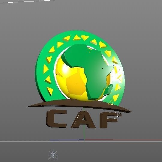 3D model CAF Confederation of African Football 3D LOGO VR / AR / low ...