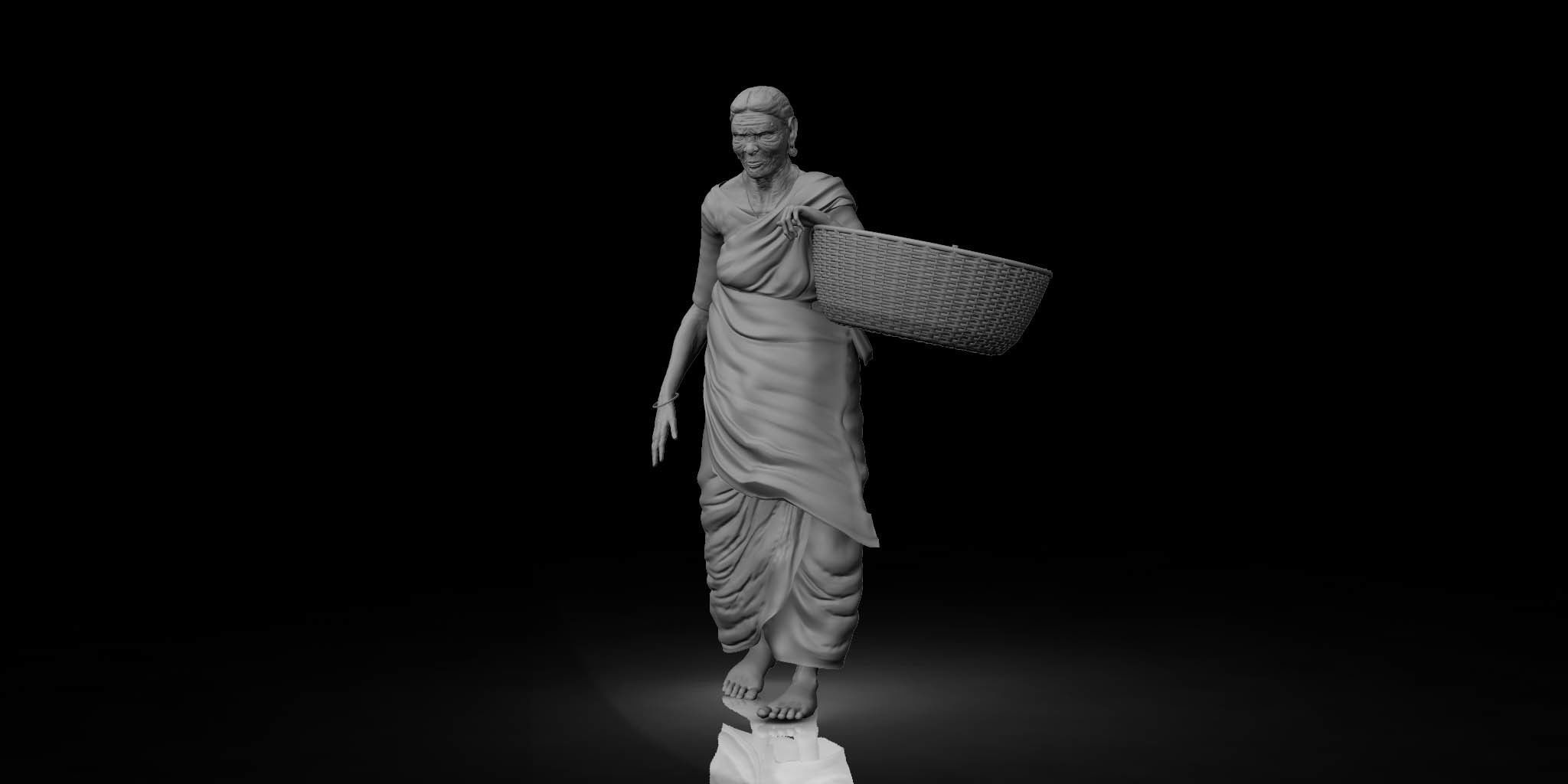 old woman 3d model 3D model | CGTrader