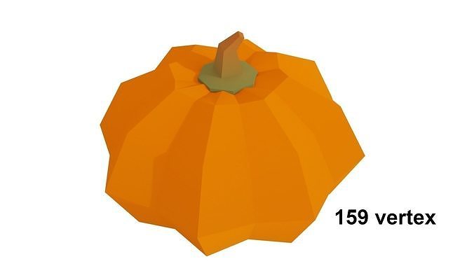 3D model Ultra low-poly Pumpkin mobile ready VR / AR / low-poly | CGTrader
