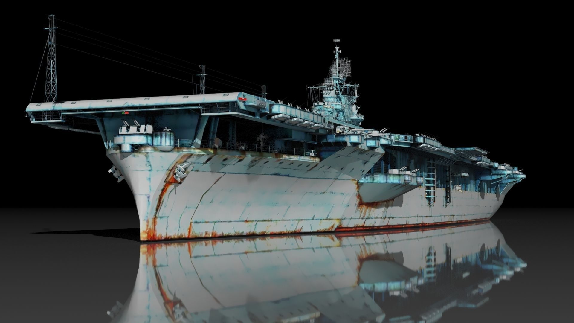 USS Essex CV-9 3D model | CGTrader