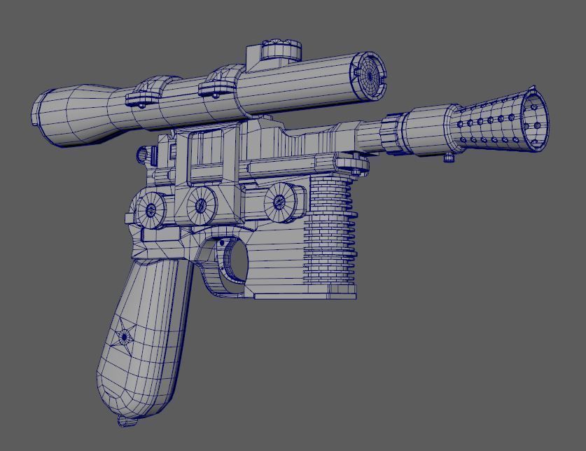 3D model DL-44 Star Wars Blaster VR / AR / low-poly | CGTrader