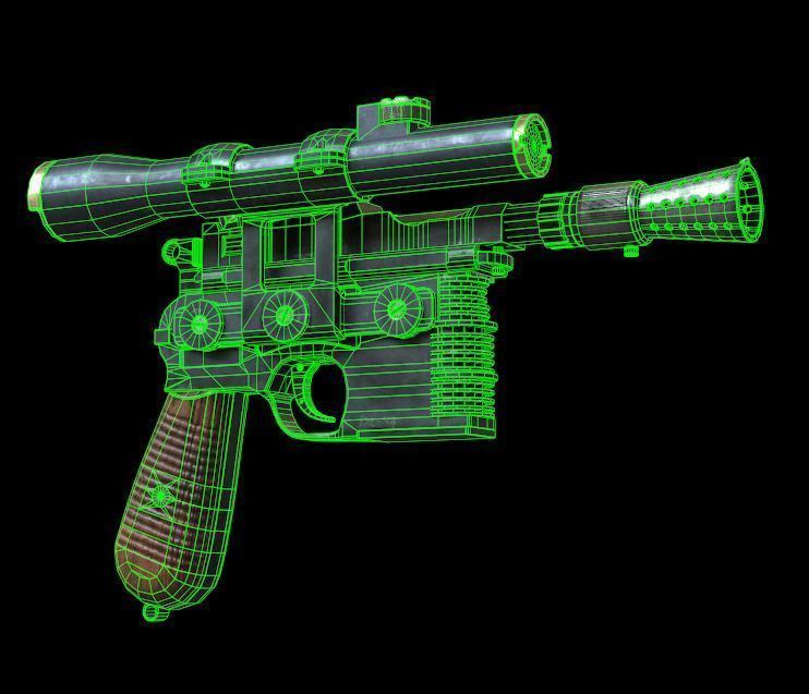 3D model DL-44 Star Wars Blaster VR / AR / low-poly | CGTrader