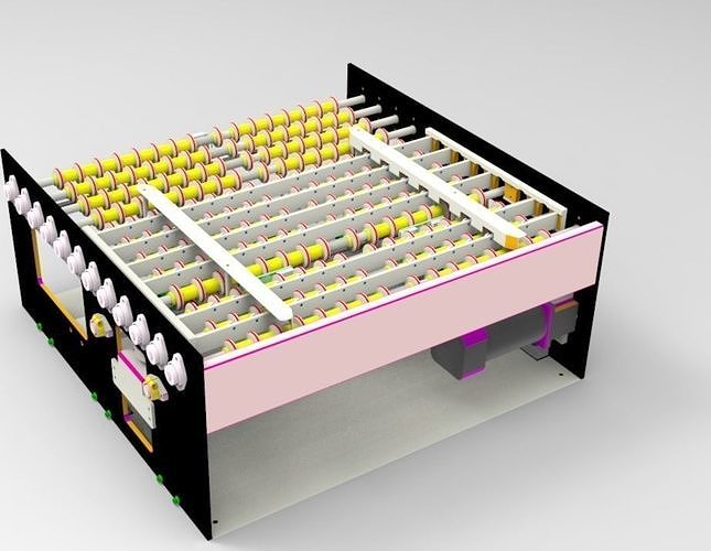 Assembly line for positioning mechanism 3D model | CGTrader
