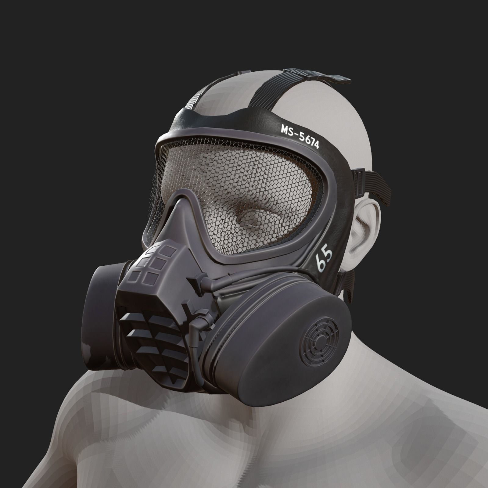 3D model Helmet gas mask scifi military combat VR / AR / low-poly ... 3D model Helmet gas mask scifi military combat VR / AR / low-poly ...