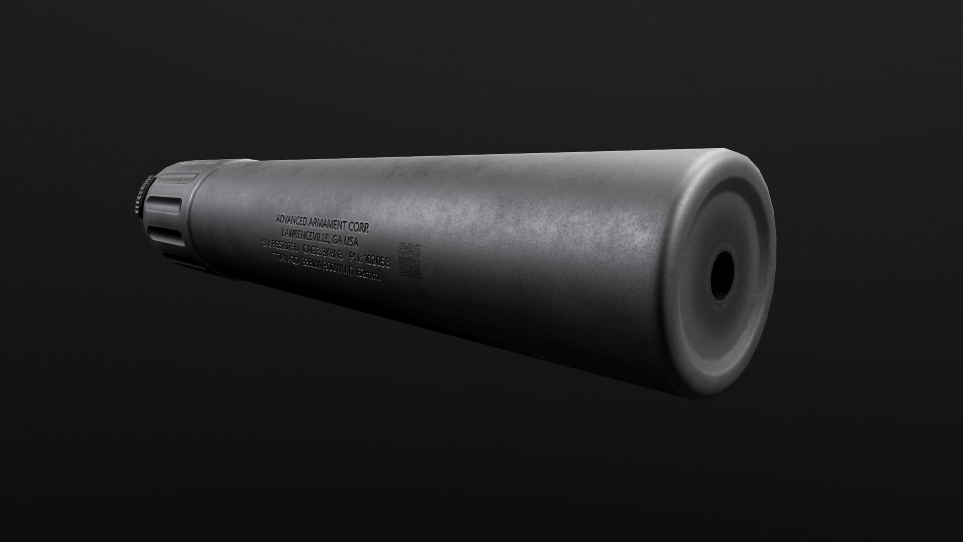 3D model AAC Titan-QD Fast-Attach 338LM Silencer and Muzzle Brake VR ...