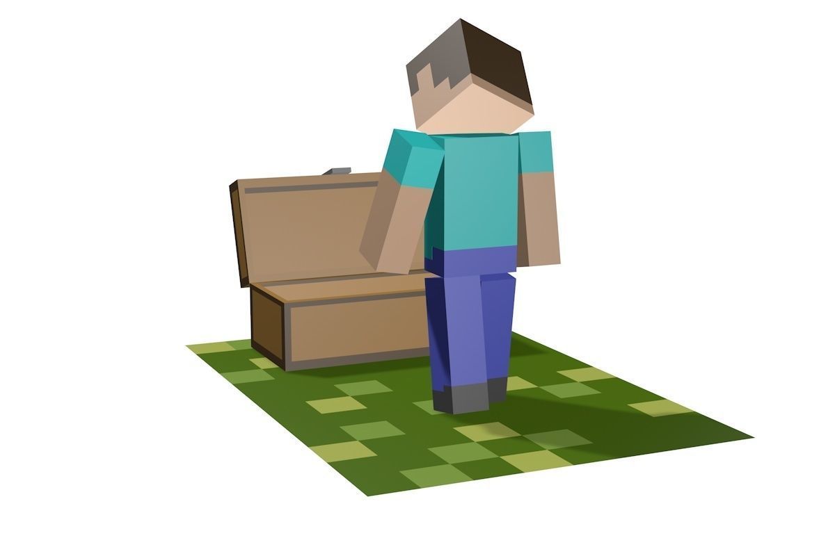 Minecraft Sad Steve 3D model | CGTrader