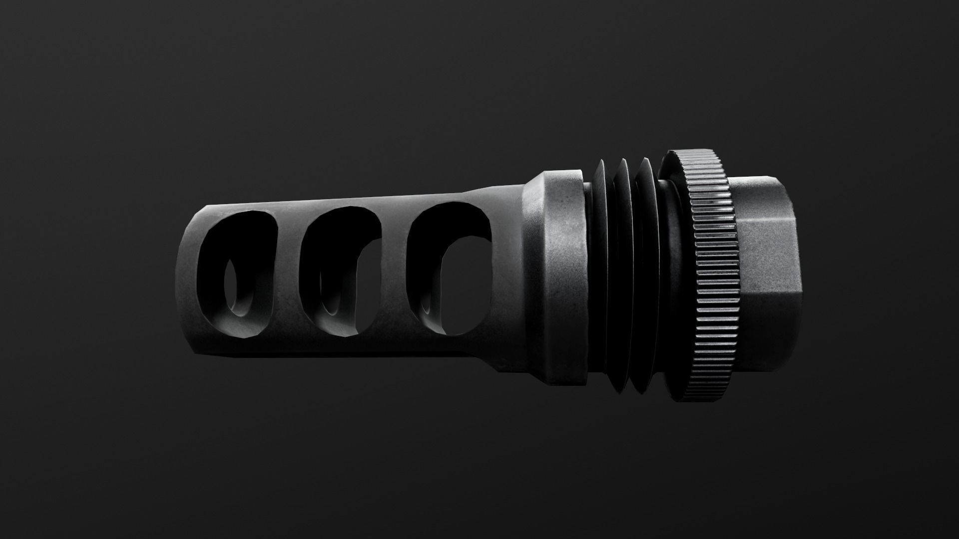 3D model SilencerCo Harvester 338 Suppressor and ASR Muzzle Brake VR ...