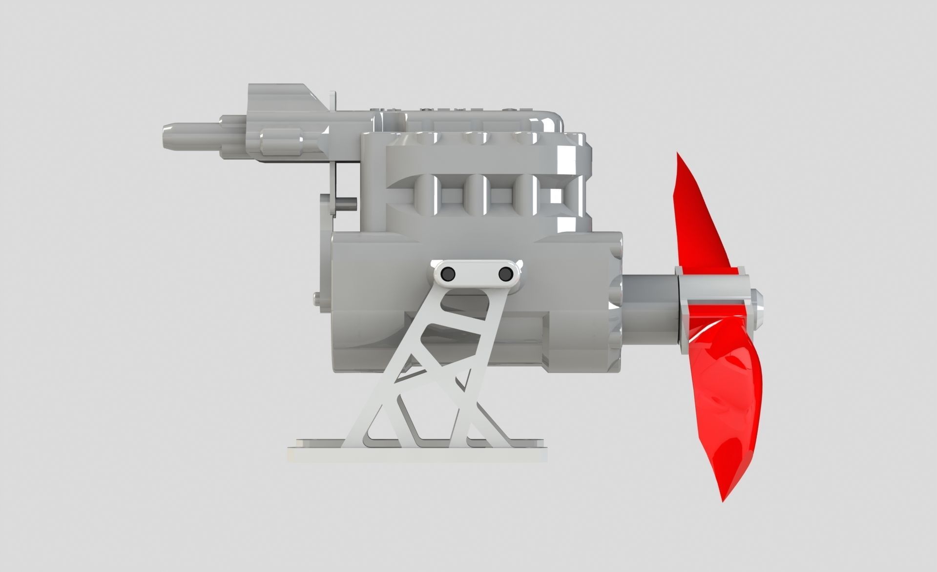 GT V2 Compressed Air Engine working model 3D model 3D printable | CGTrader