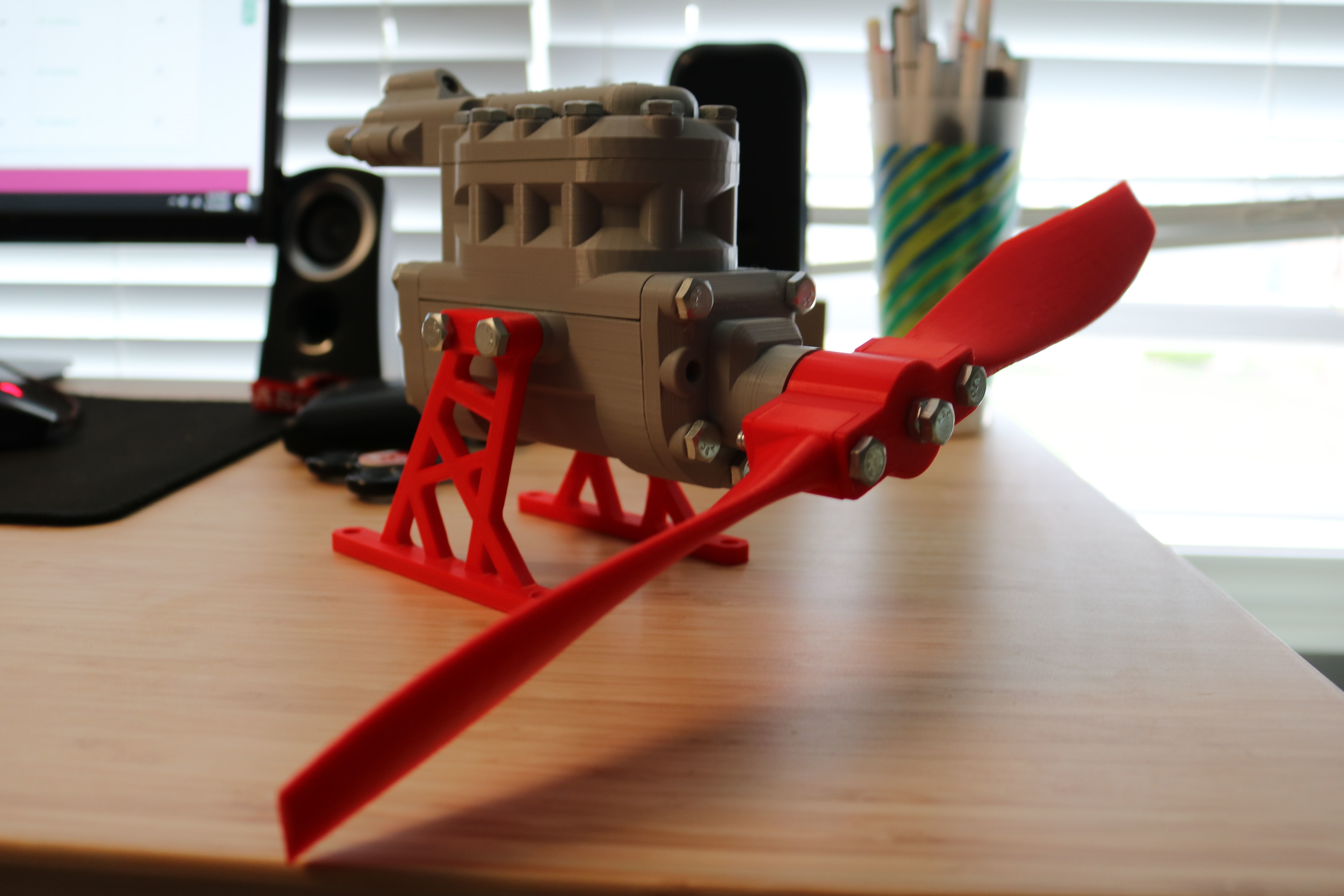 GT V2 Compressed Air Engine working model 3D model 3D printable | CGTrader