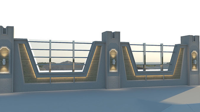 Modern Fence 3D model | CGTrader