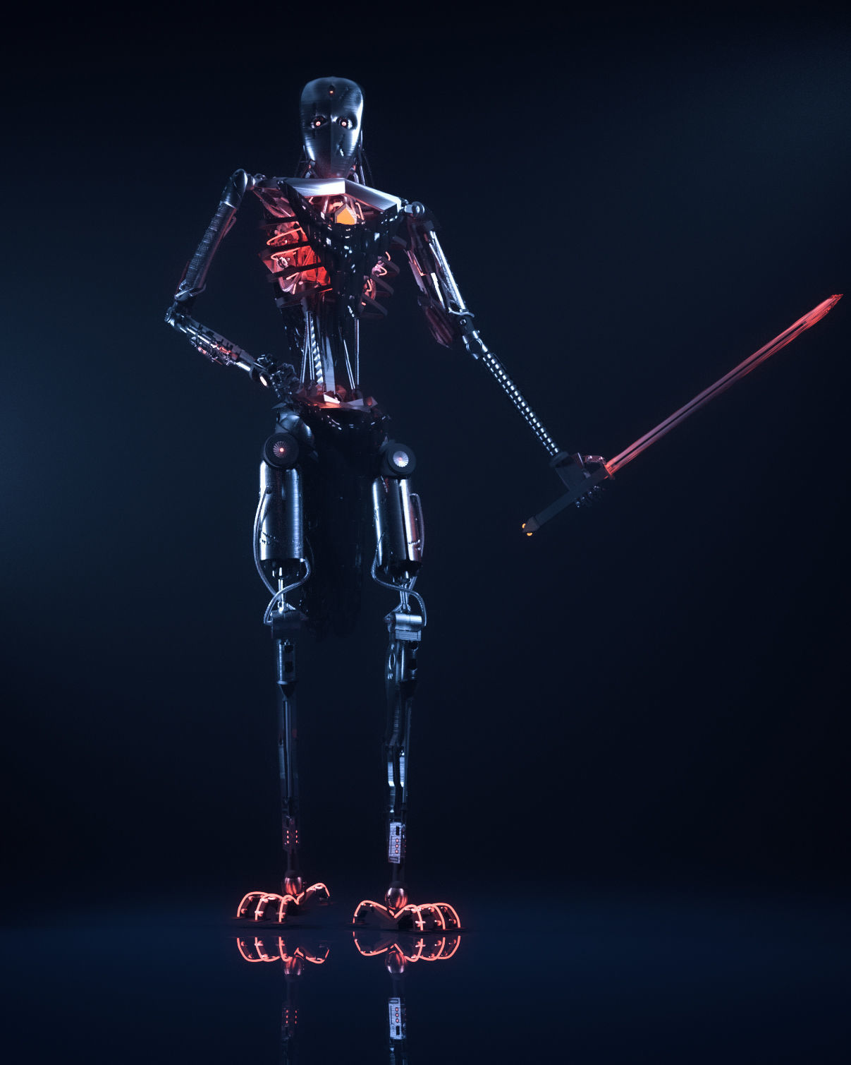 Robot-skeleton Kail free 3D model rigged | CGTrader