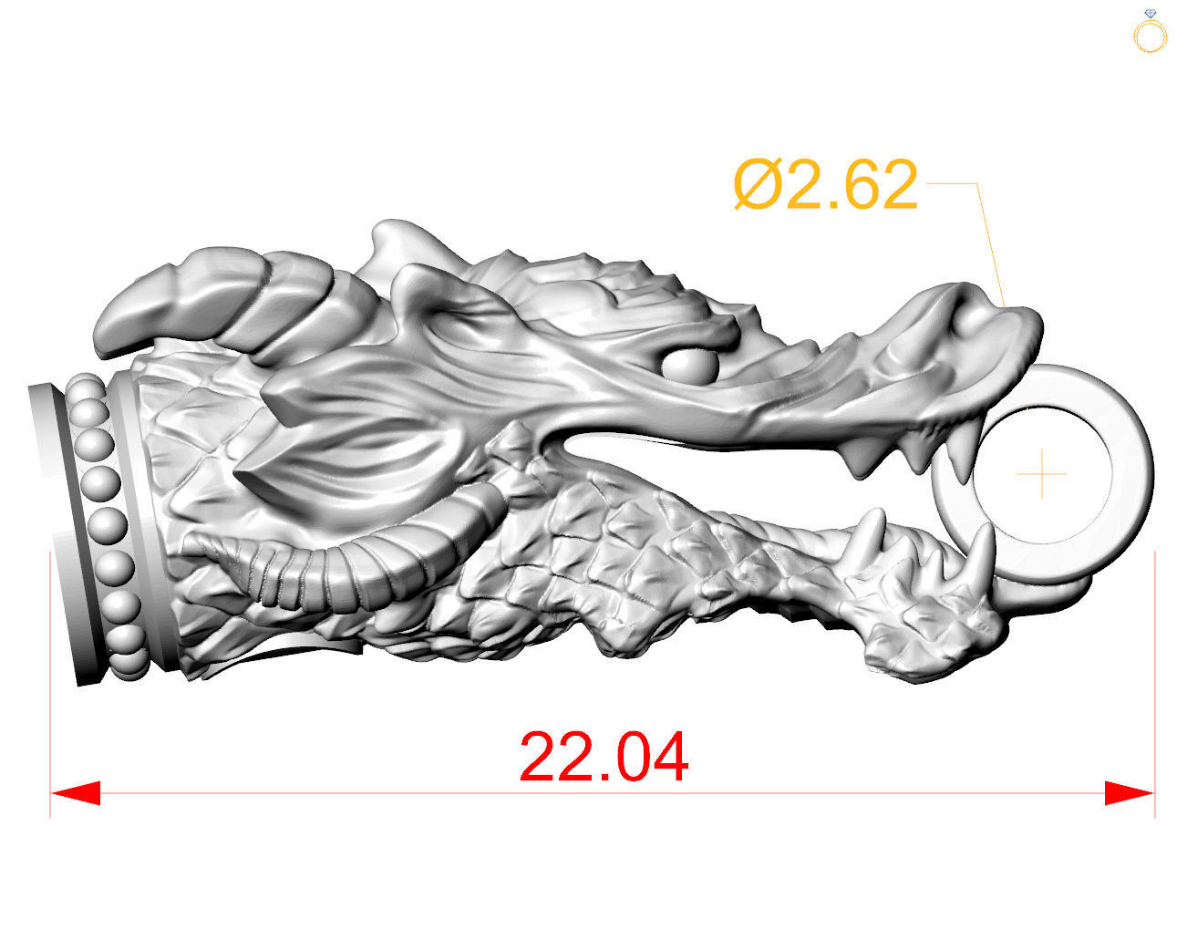 Chinese dragon 3D model 3D printable | CGTrader
