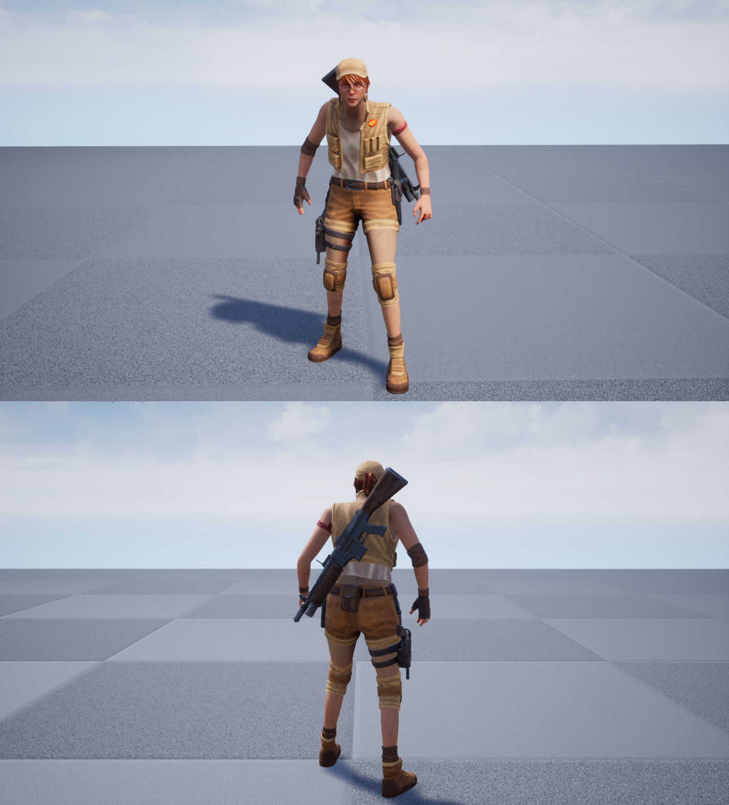3D model Fio from Metal Slug Character VR / AR / low-poly rigged | CGTrader