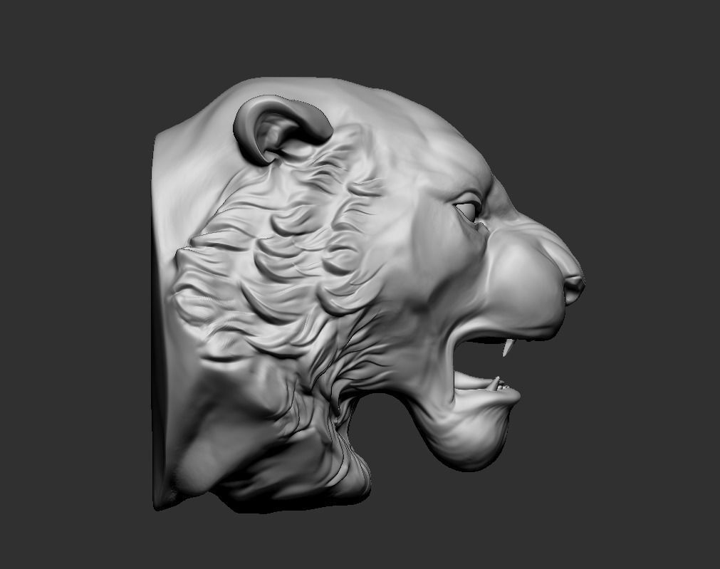 Angry Tiger head 3D model 3D printable | CGTrader
