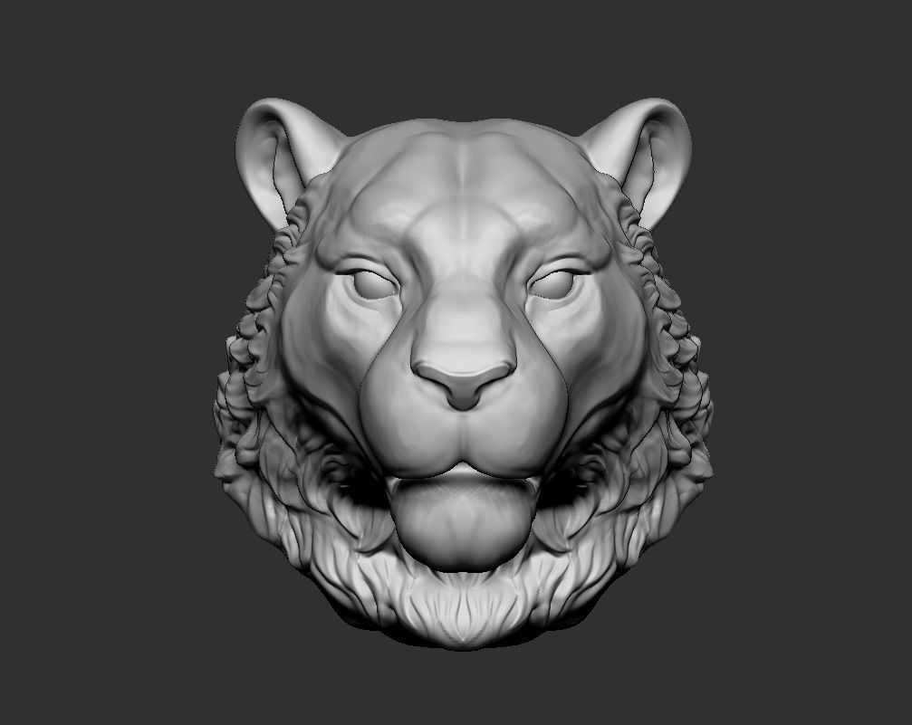 Tiger head 3D model 3D printable | CGTrader