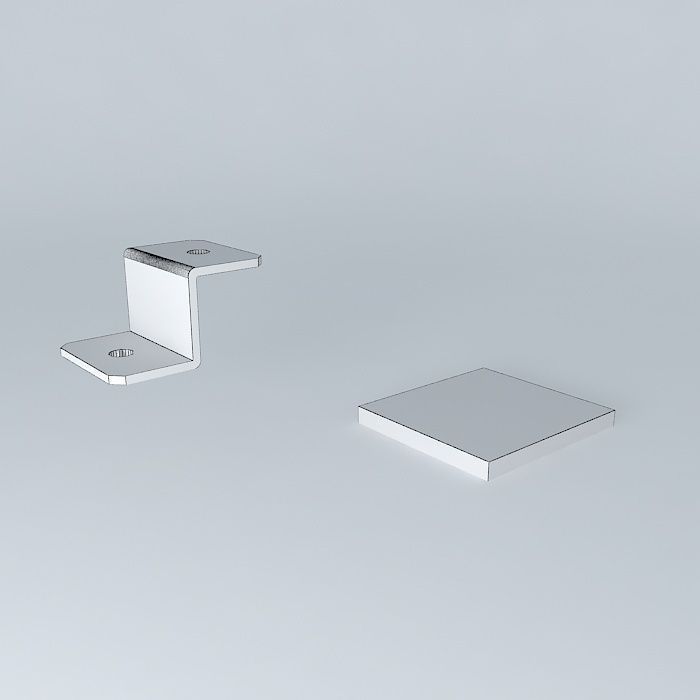 Machined Aluminum Z-Bracket free 3D model | CGTrader