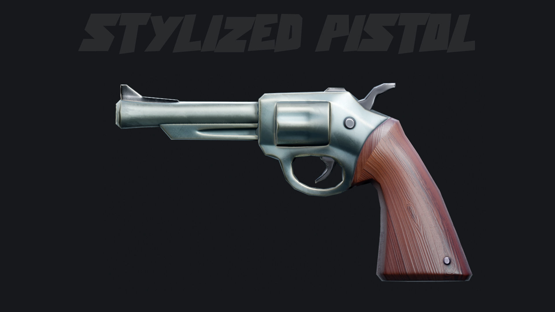 3D model Stylized Pistol - Game Asset VR / AR / low-poly | CGTrader