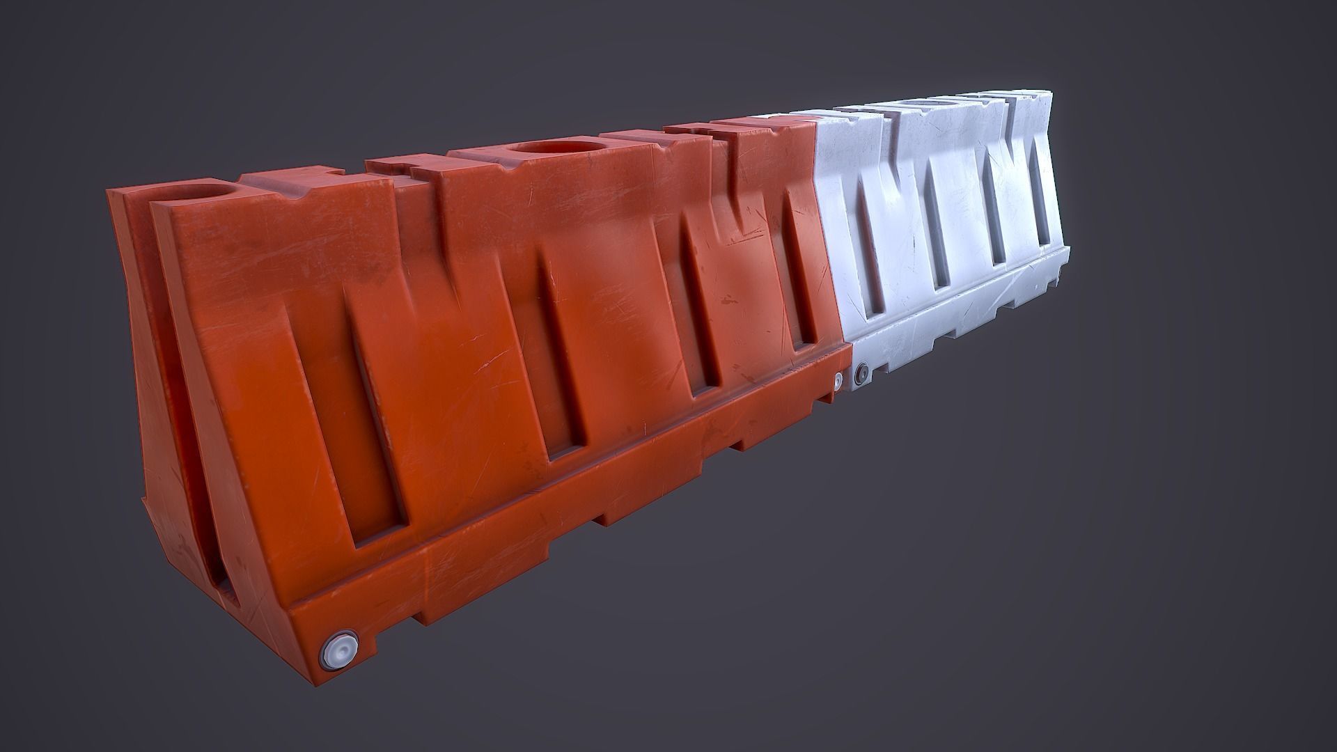 3D model Plastic Barrier VR / AR / low-poly | CGTrader