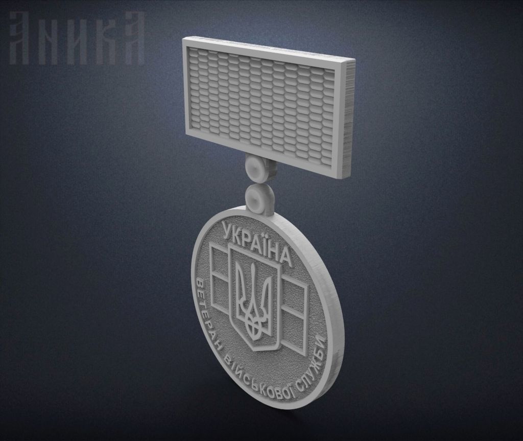 Medal Veteran of military service 3D model 3D printable | CGTrader