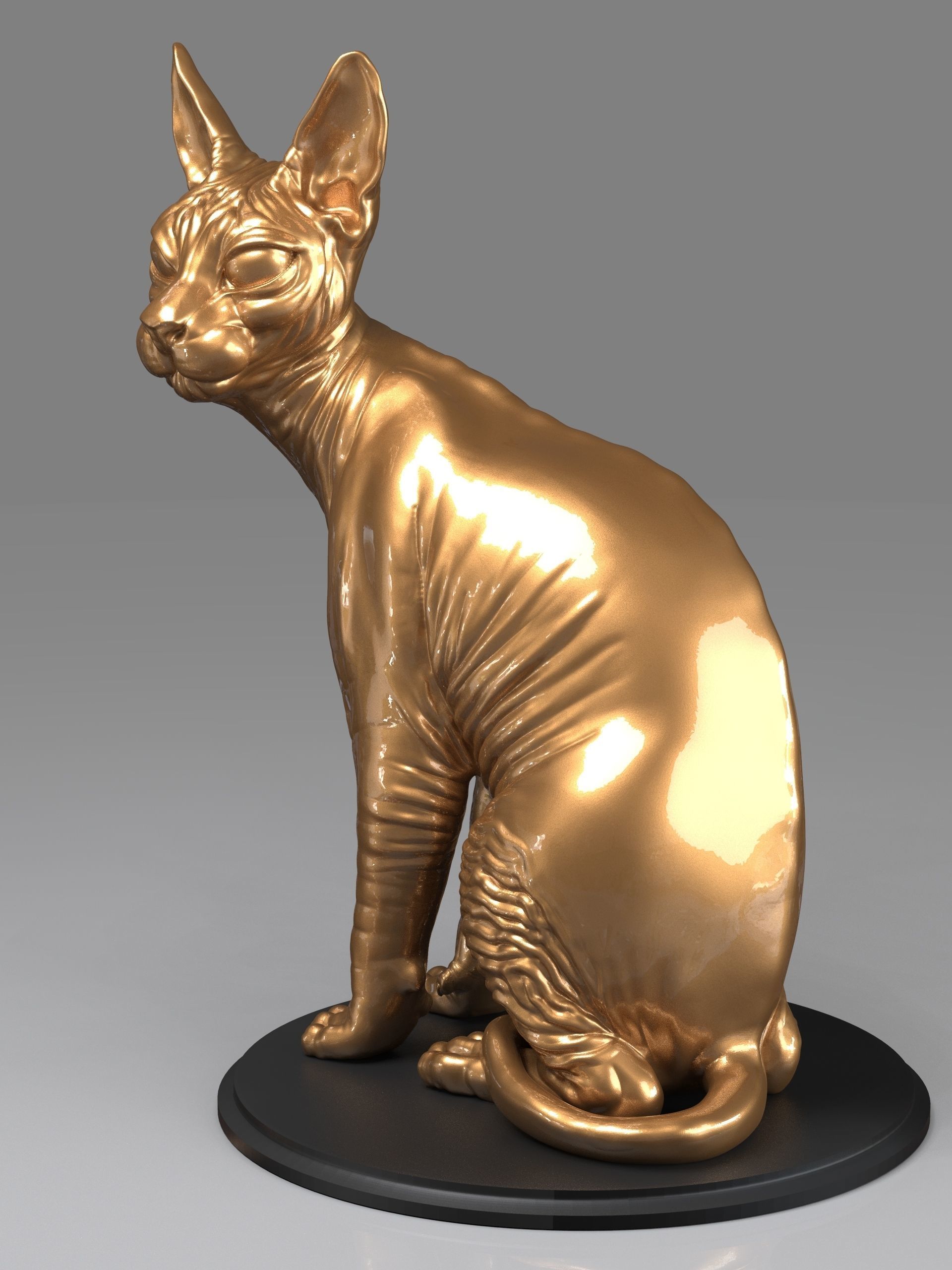 Cat Sphynx 3D model 3D printable | CGTrader