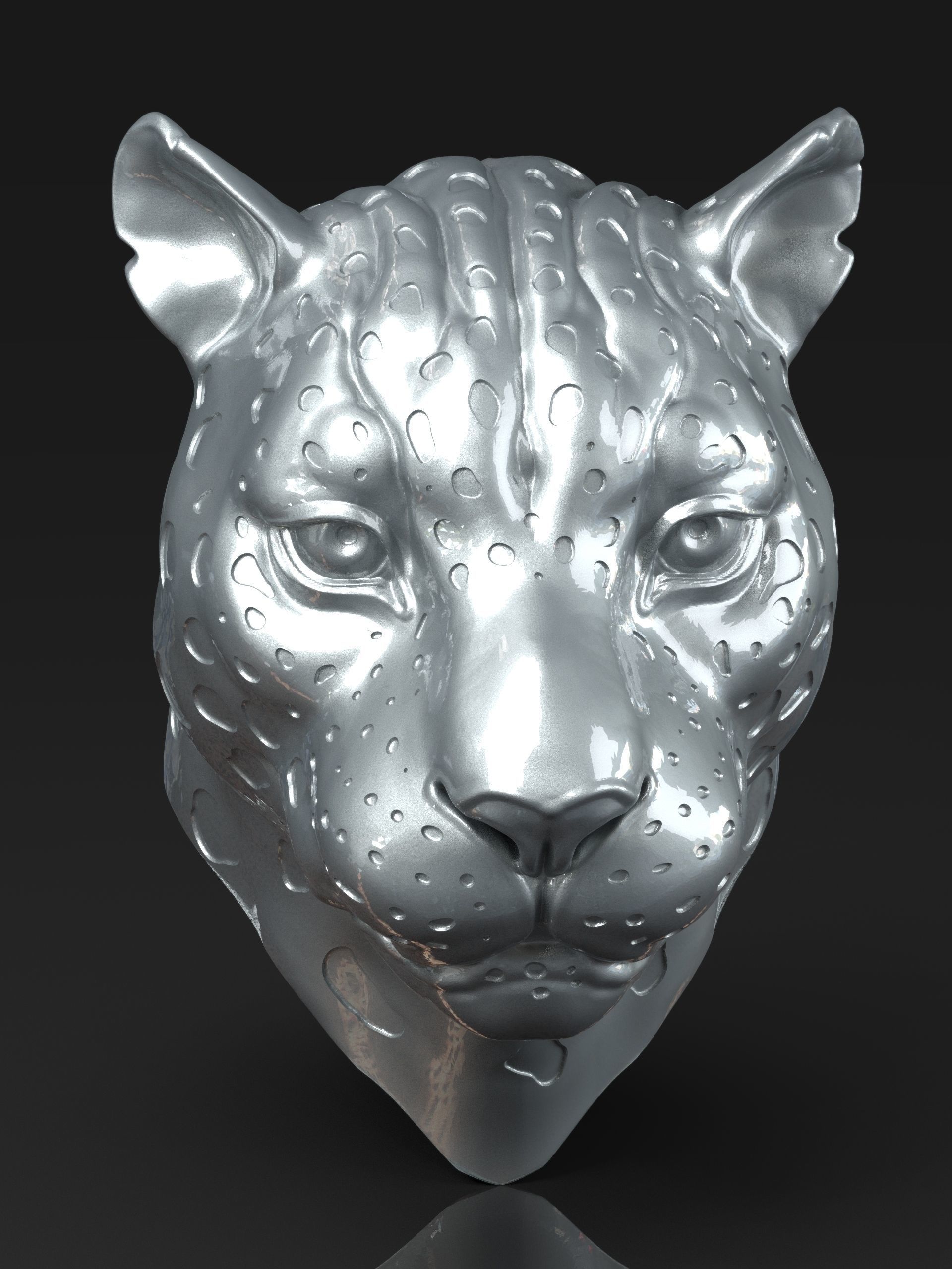 Leopard Head 3D model 3D printable | CGTrader