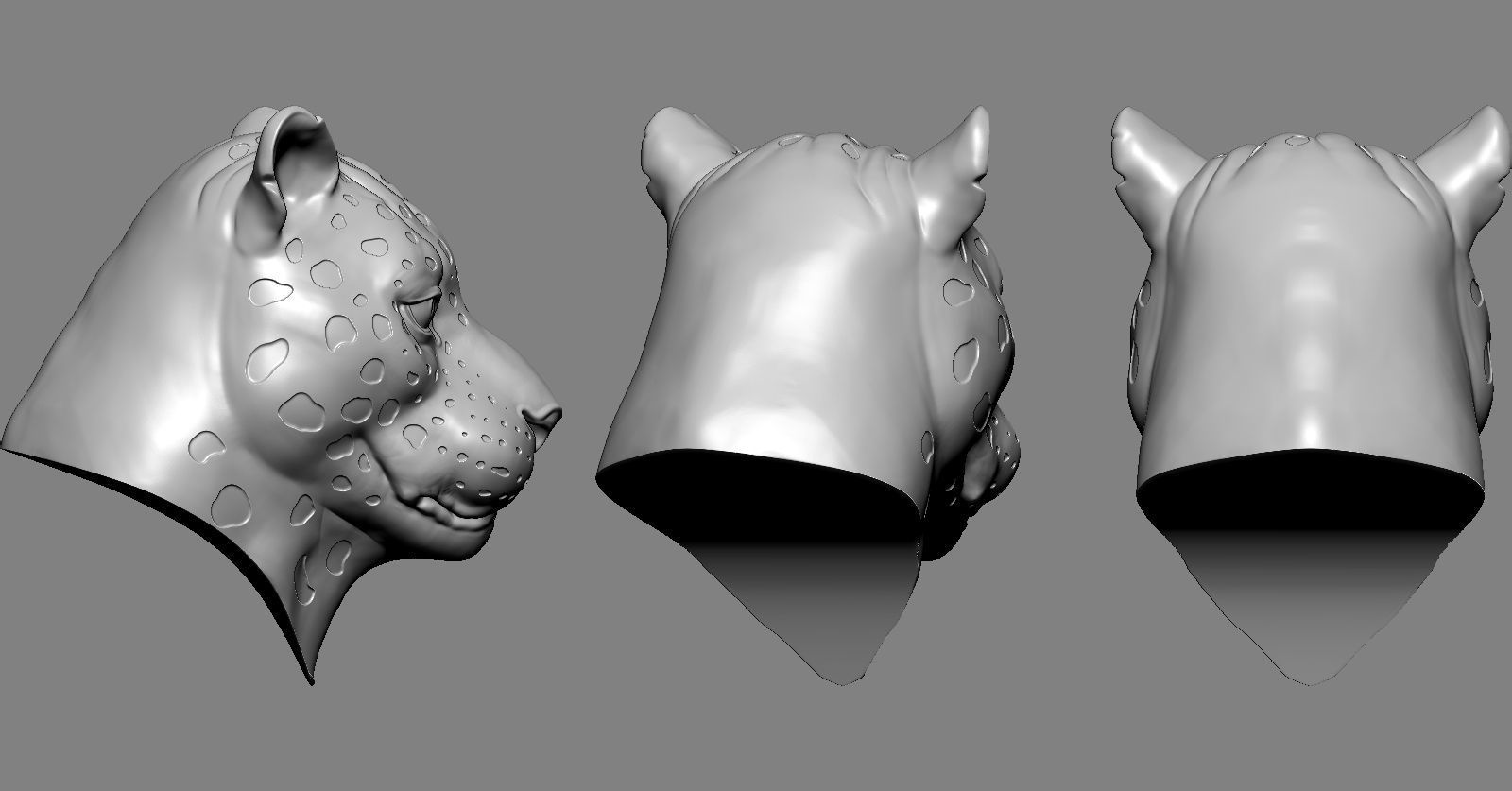Leopard Head 3D model 3D printable | CGTrader