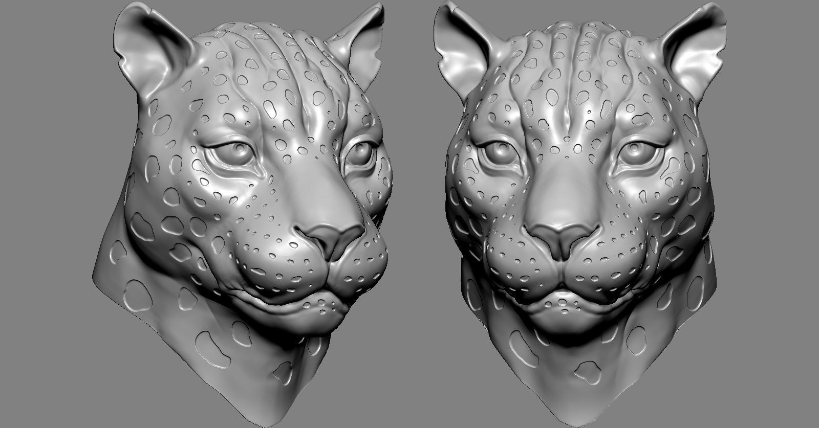 Leopard Head 3D model 3D printable | CGTrader