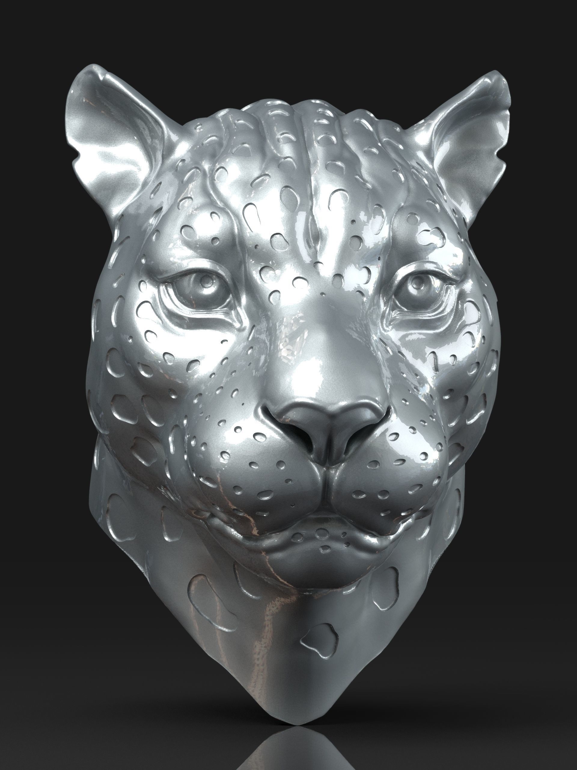 Leopard Head 3D model 3D printable | CGTrader